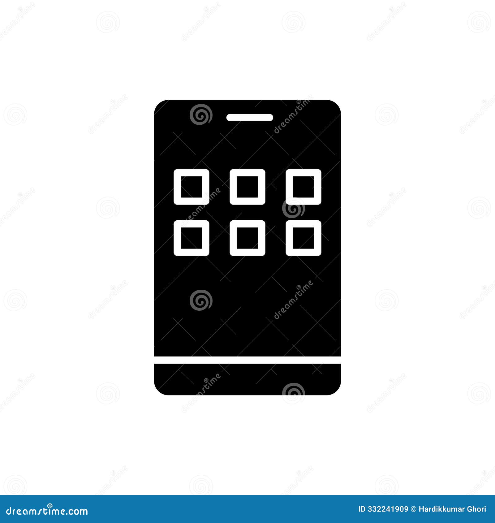 Mobile Notch Vector Icon Set Stock Illustration - Illustration of line ...