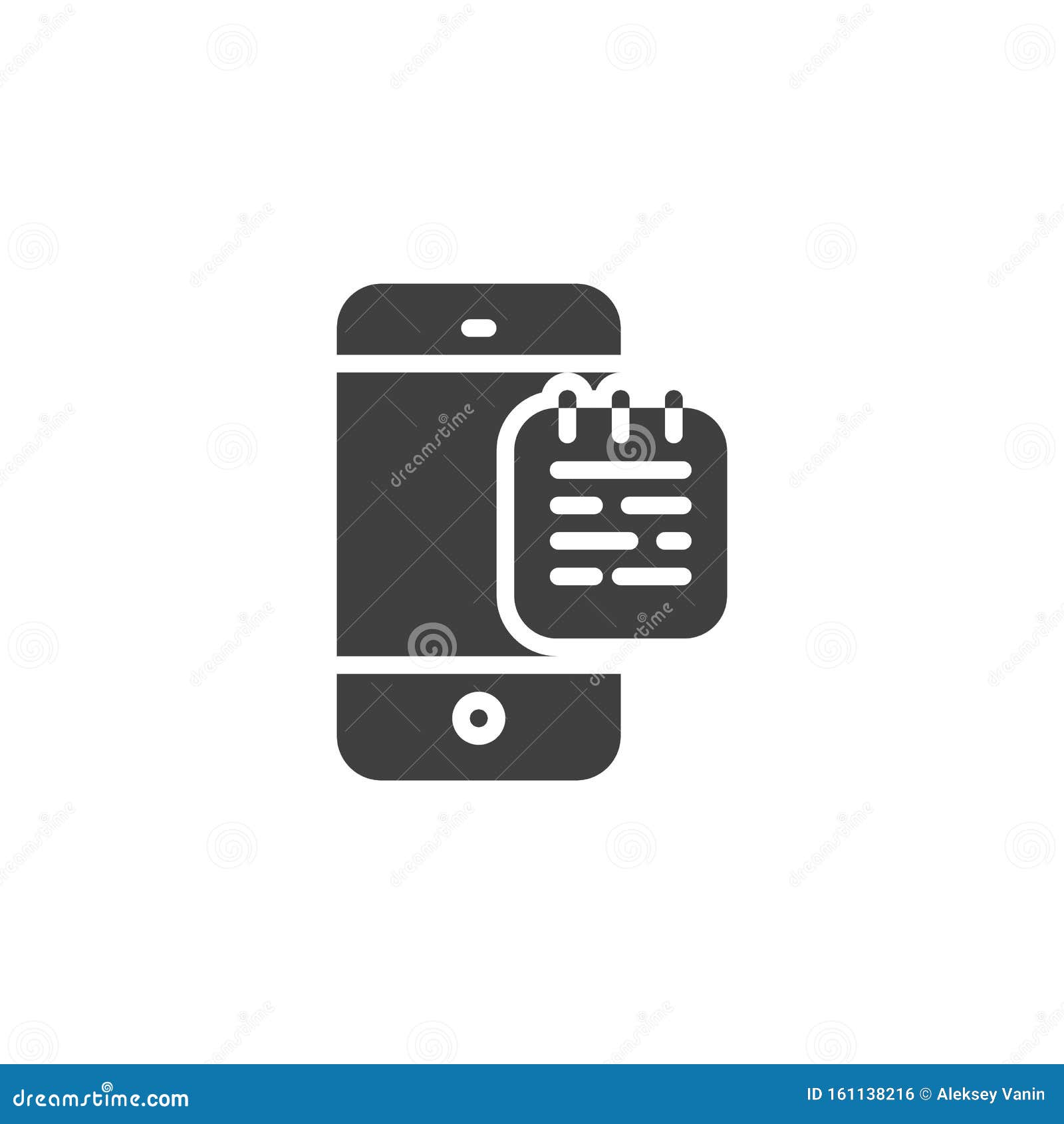 Mobile notes vector icon stock vector. Illustration of reading - 161138216