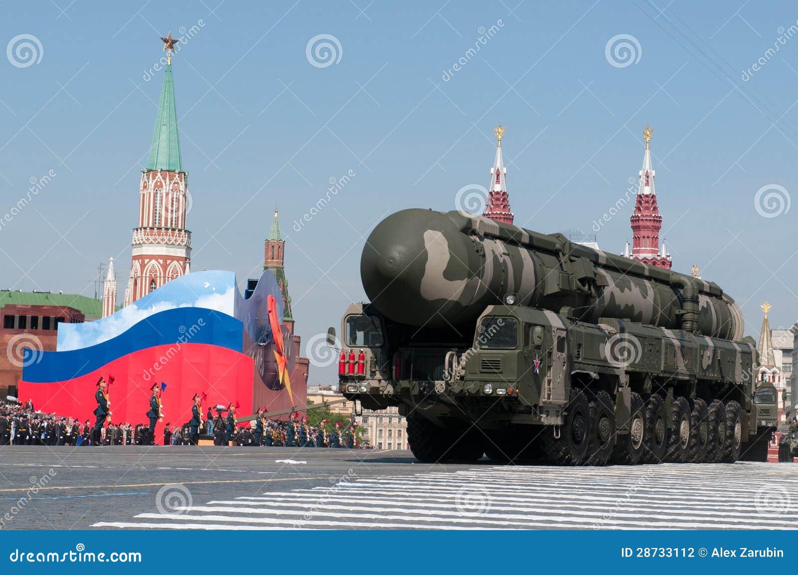 Mobile Nuclear Intercontinental Ballistic Missile Topol M Stock Photos ...