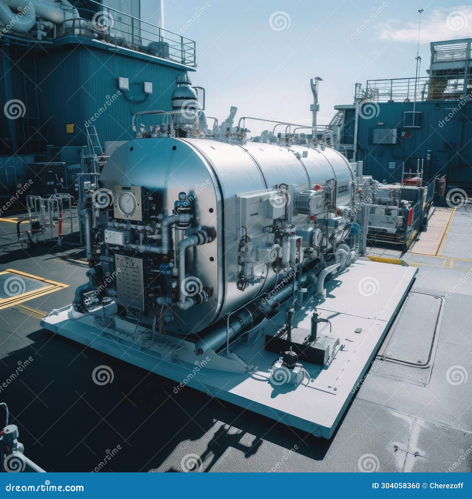 Mobile Nuclear Reactor stock photo. Image of station - 304058360