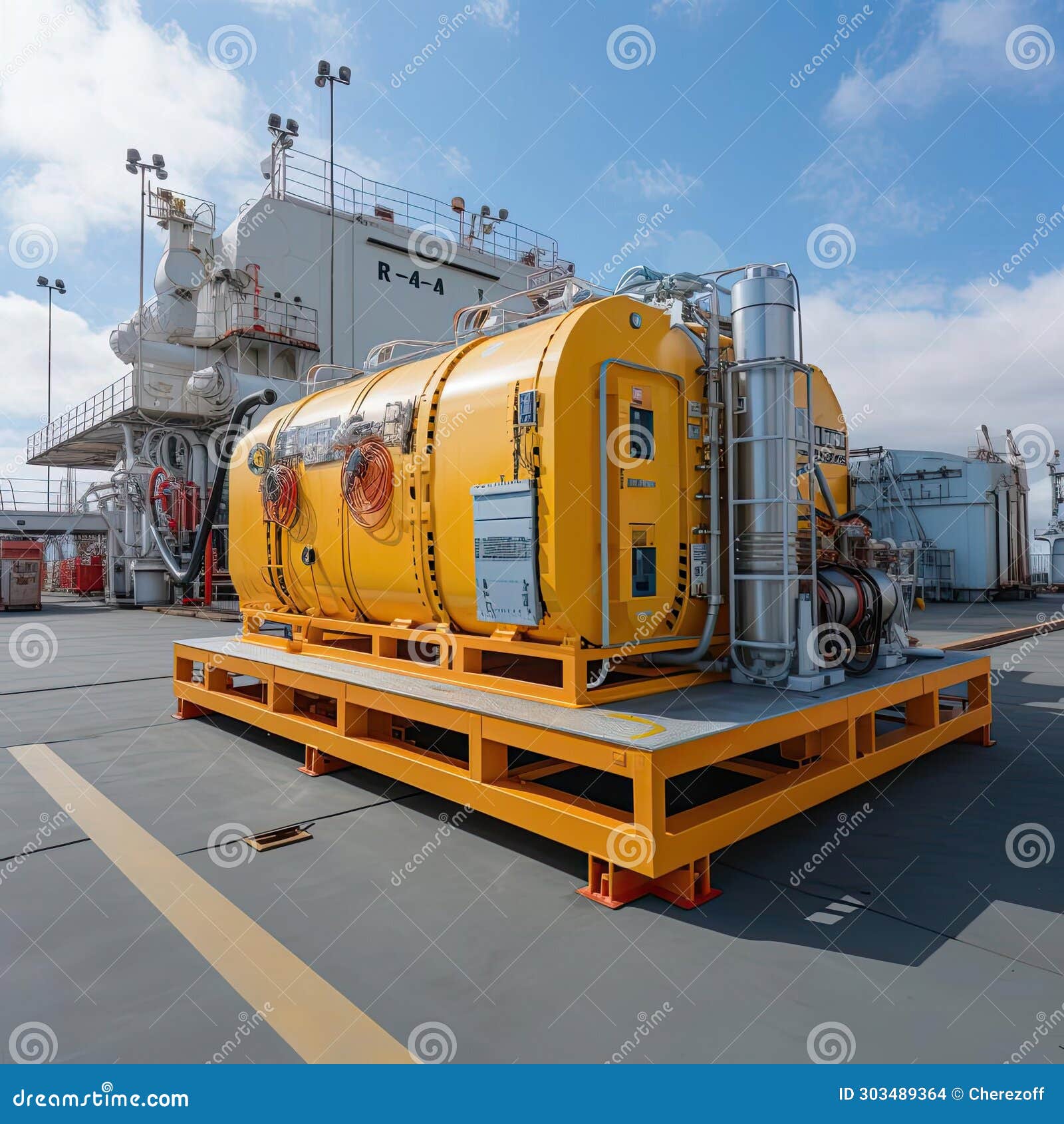 Mobile Nuclear Reactor stock illustration. Illustration of uranium ...