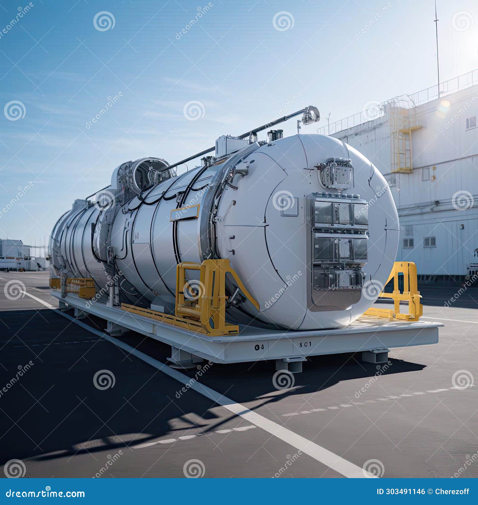 Mobile Nuclear Reactor stock illustration. Illustration of engineering ...