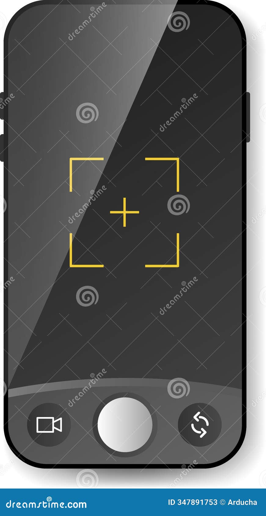 Mobile Operating System Camera Application Interface Template Stock ...