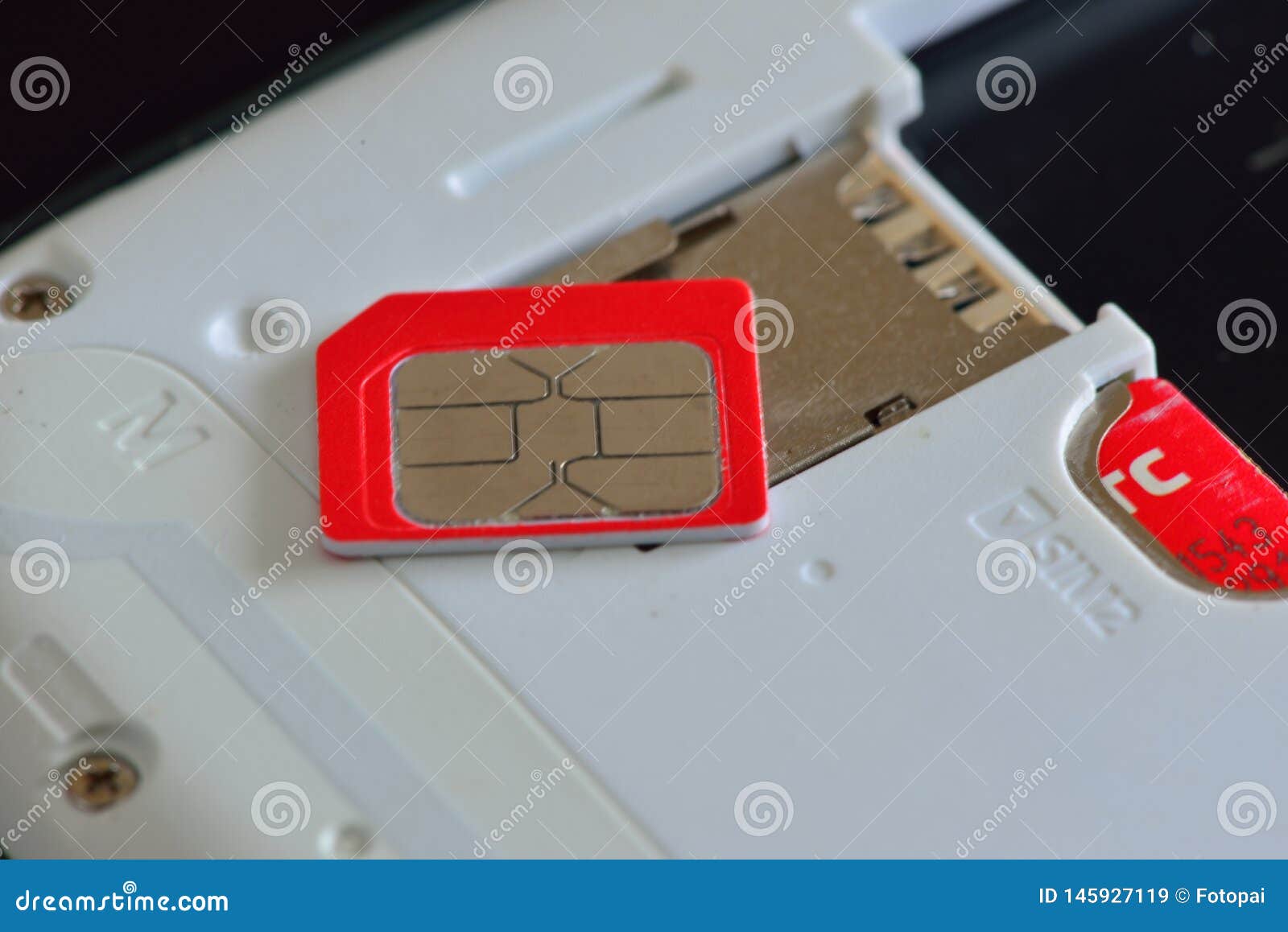 Mobile operator SIM card stock image. Image of communication - 145927119
