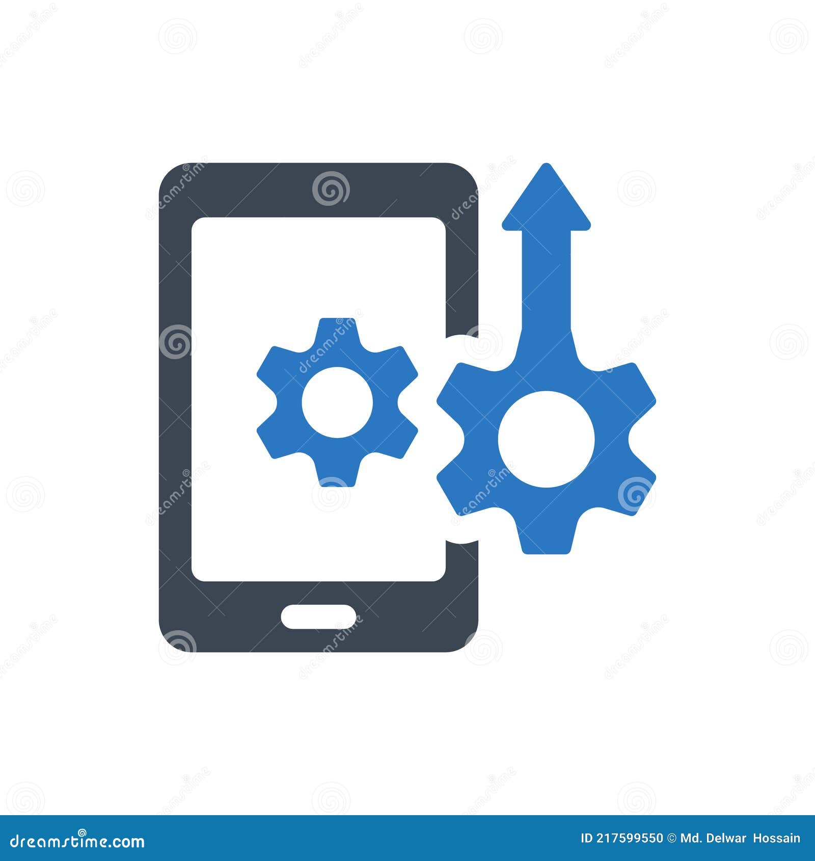 Mobile optimization icon stock vector. Illustration of network - 217599550