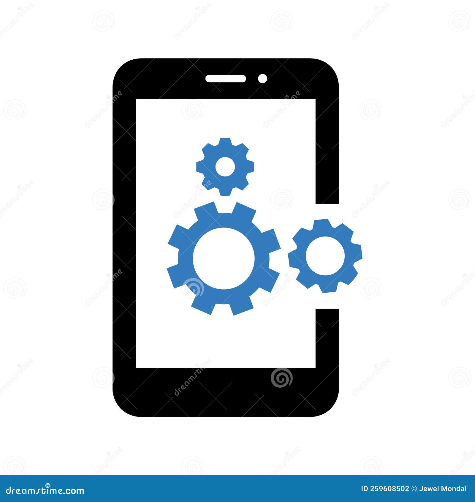 Mobile, Optimization, Setting Icon. Editable Vector Graphics Stock ...