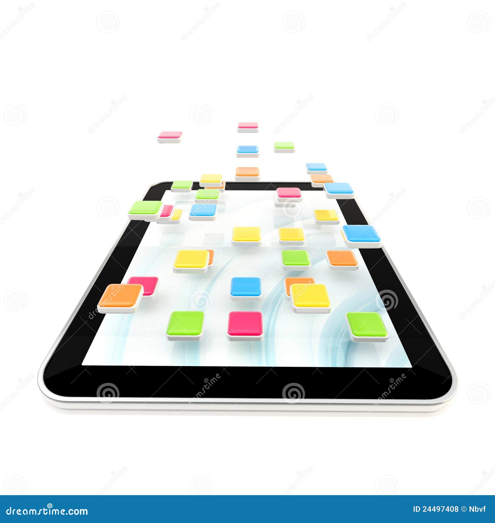 Mobile Pad Computer with Applications Stock Photo - Image of cell ...