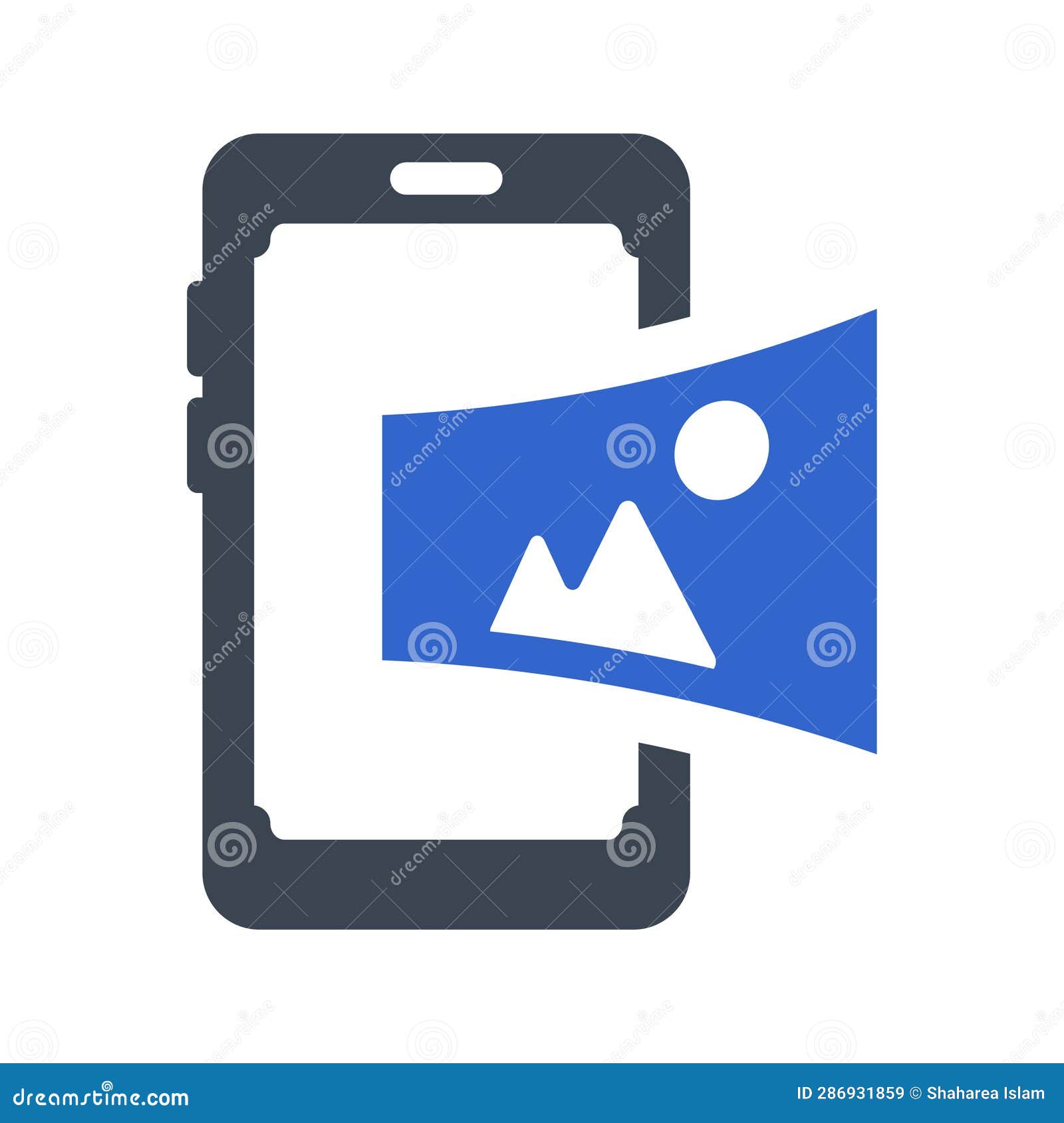 Mobile Panorama view icon stock vector. Illustration of view - 286931859