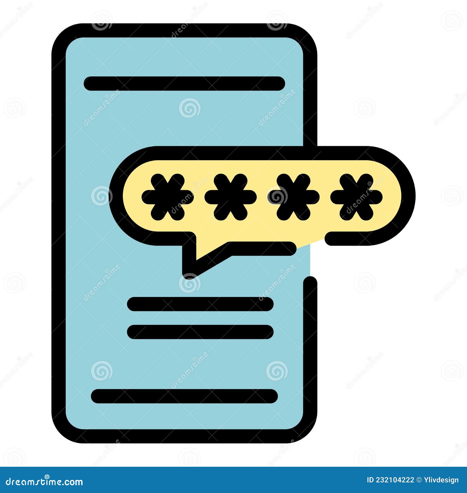 Mobile Passcode Icon Color Outline Vector Stock Vector - Illustration ...