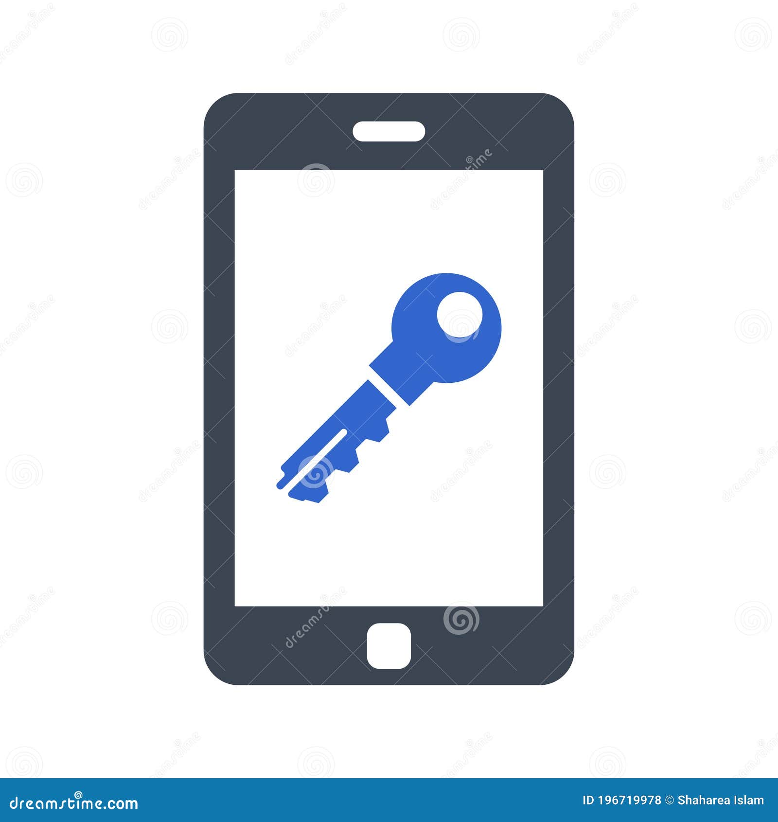 Mobile Password icon stock vector. Illustration of symbol - 196719978