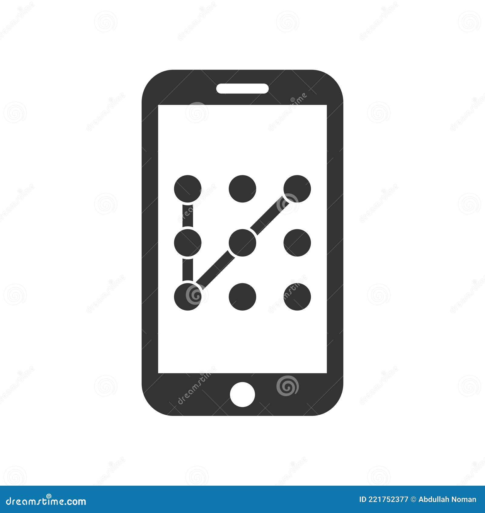 Mobile pattern icon stock vector. Illustration of progress - 221752377