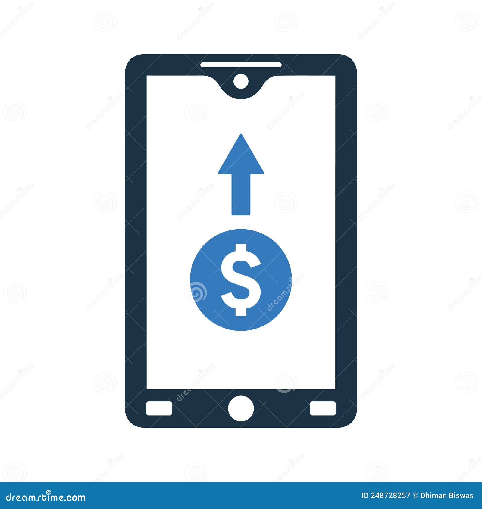 Mobile, Pay, Payment Icon. Simple Editable Vector Design Isolated on a ...