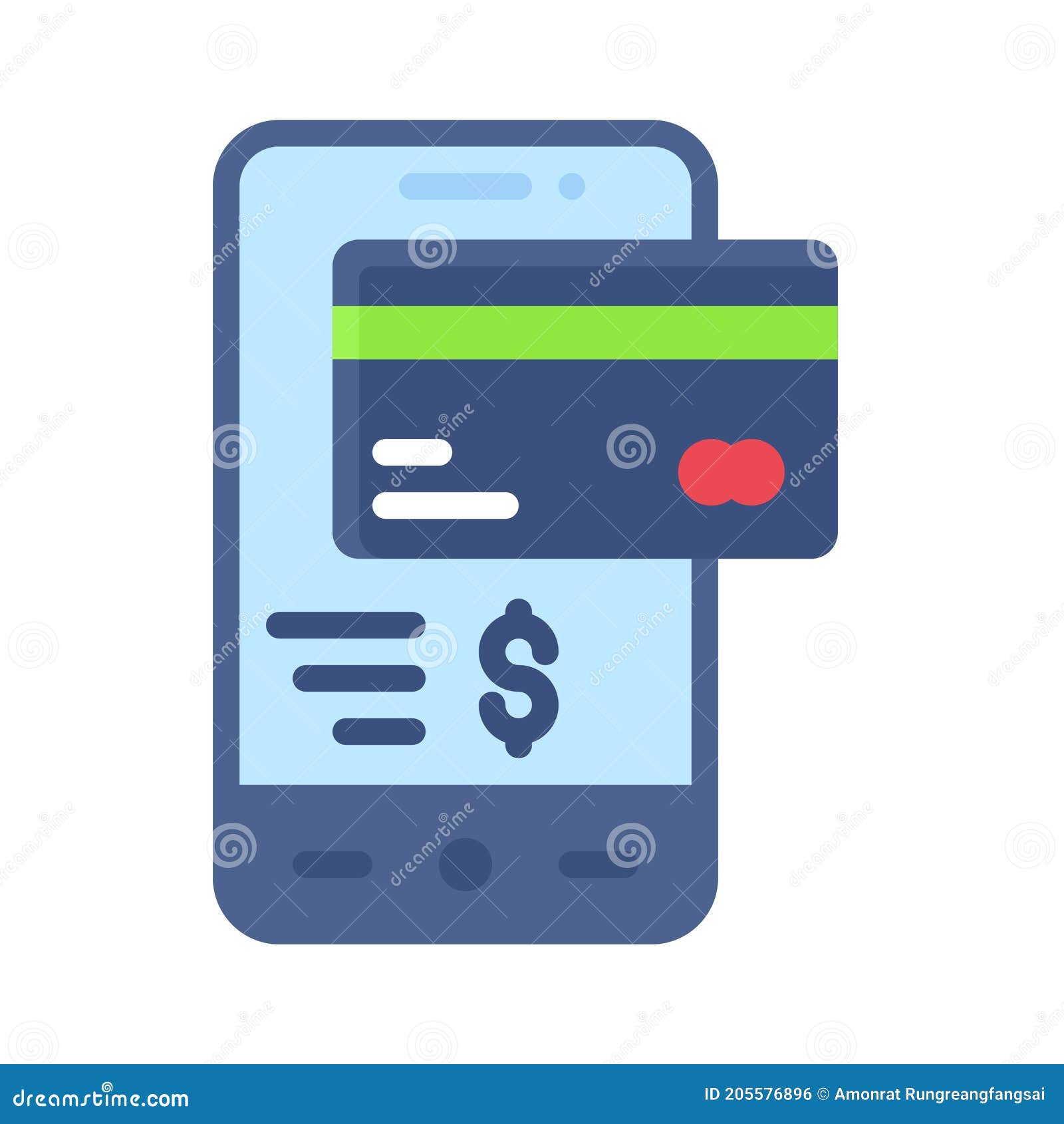 Mobile Payment App Icon, Mobile Application Vector Illustration Stock ...