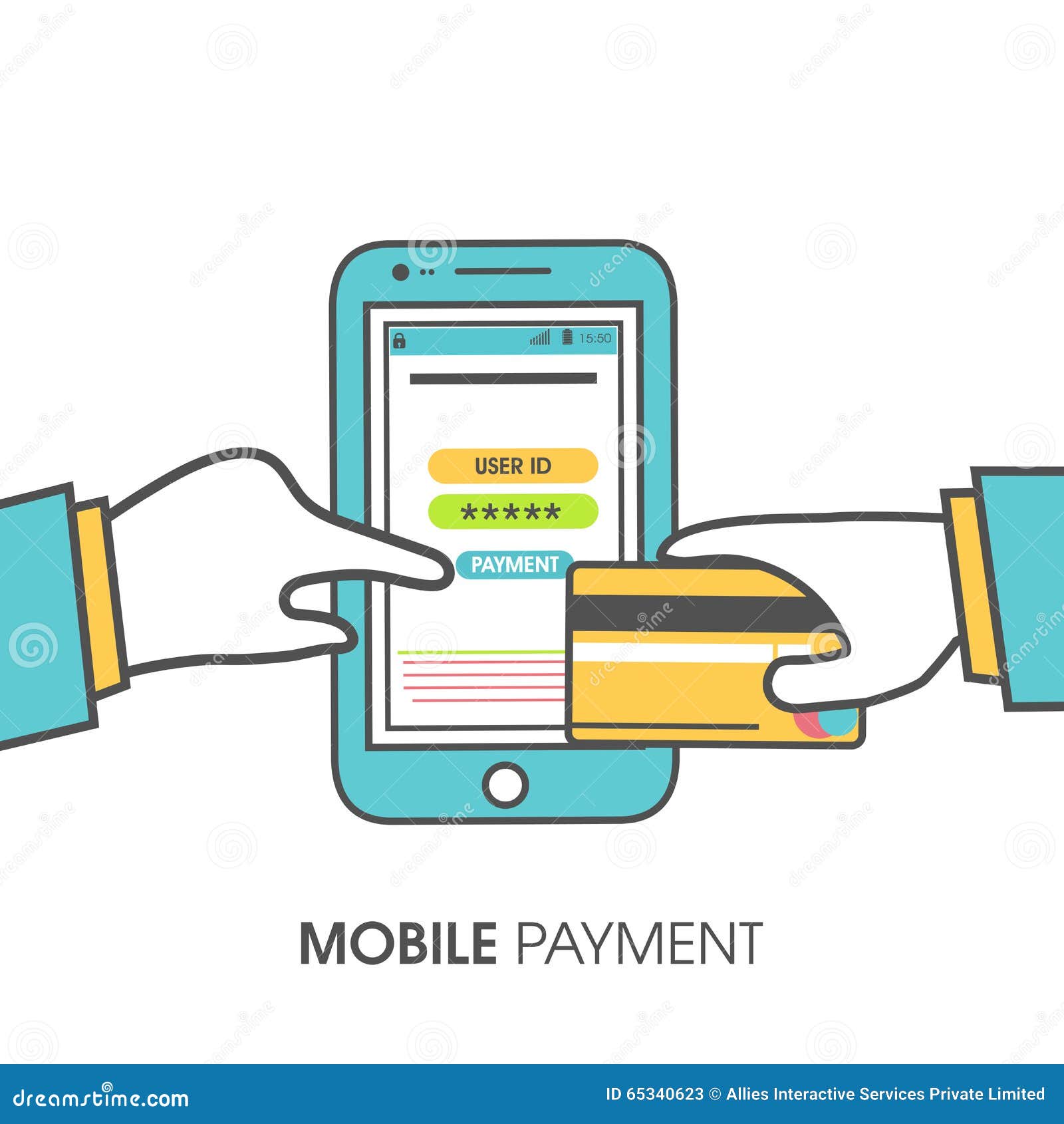 Mobile Payment Concept with Smartphone. Stock Illustration ...