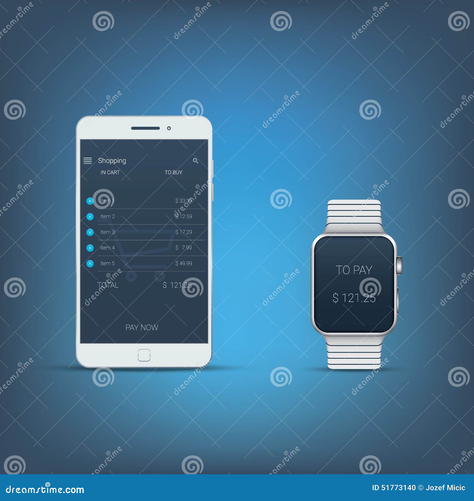 Mobile Payment Concept User Interface with Stock Illustration ...