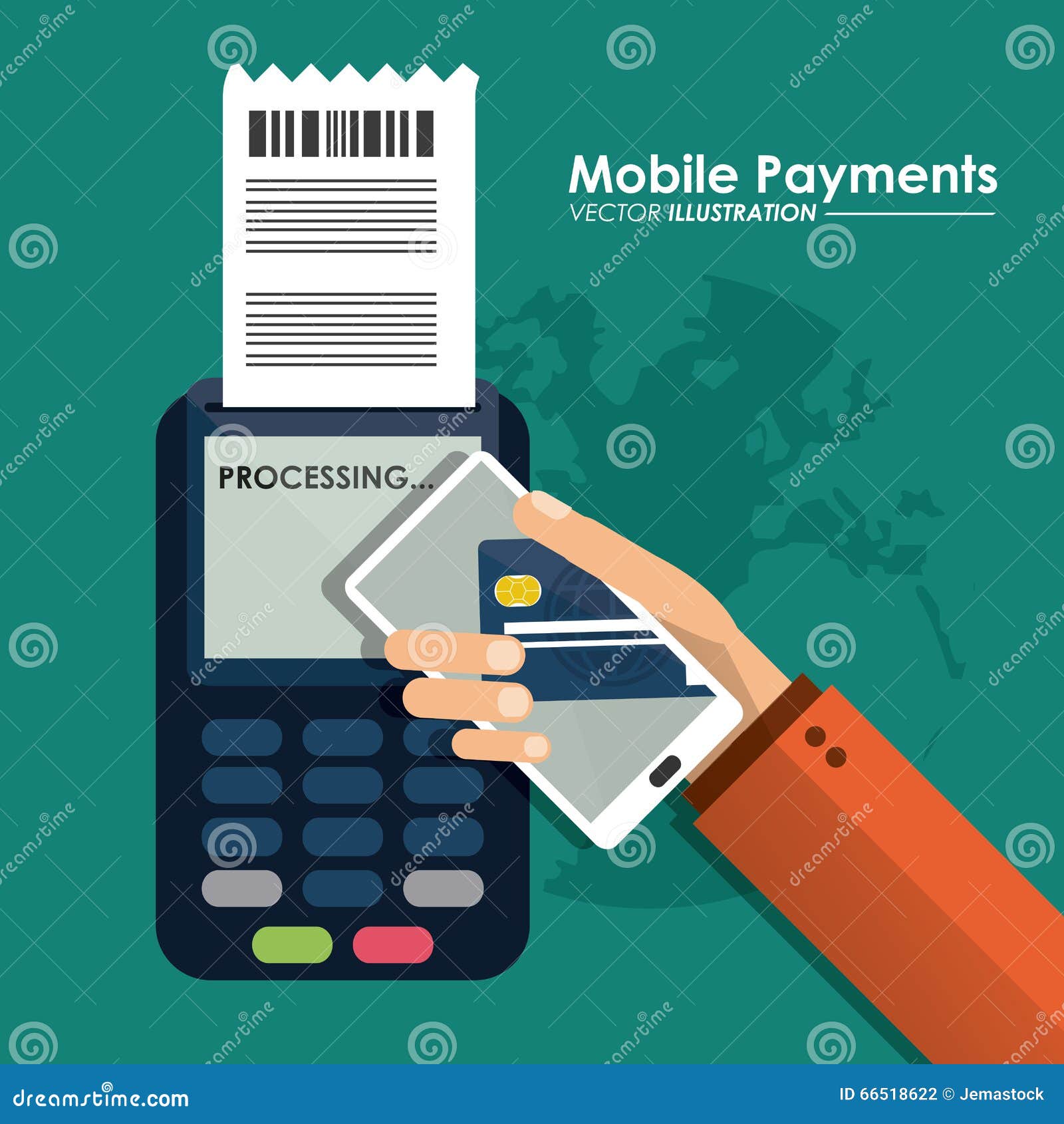 Mobile payment design stock vector. Illustration of concept - 66518622