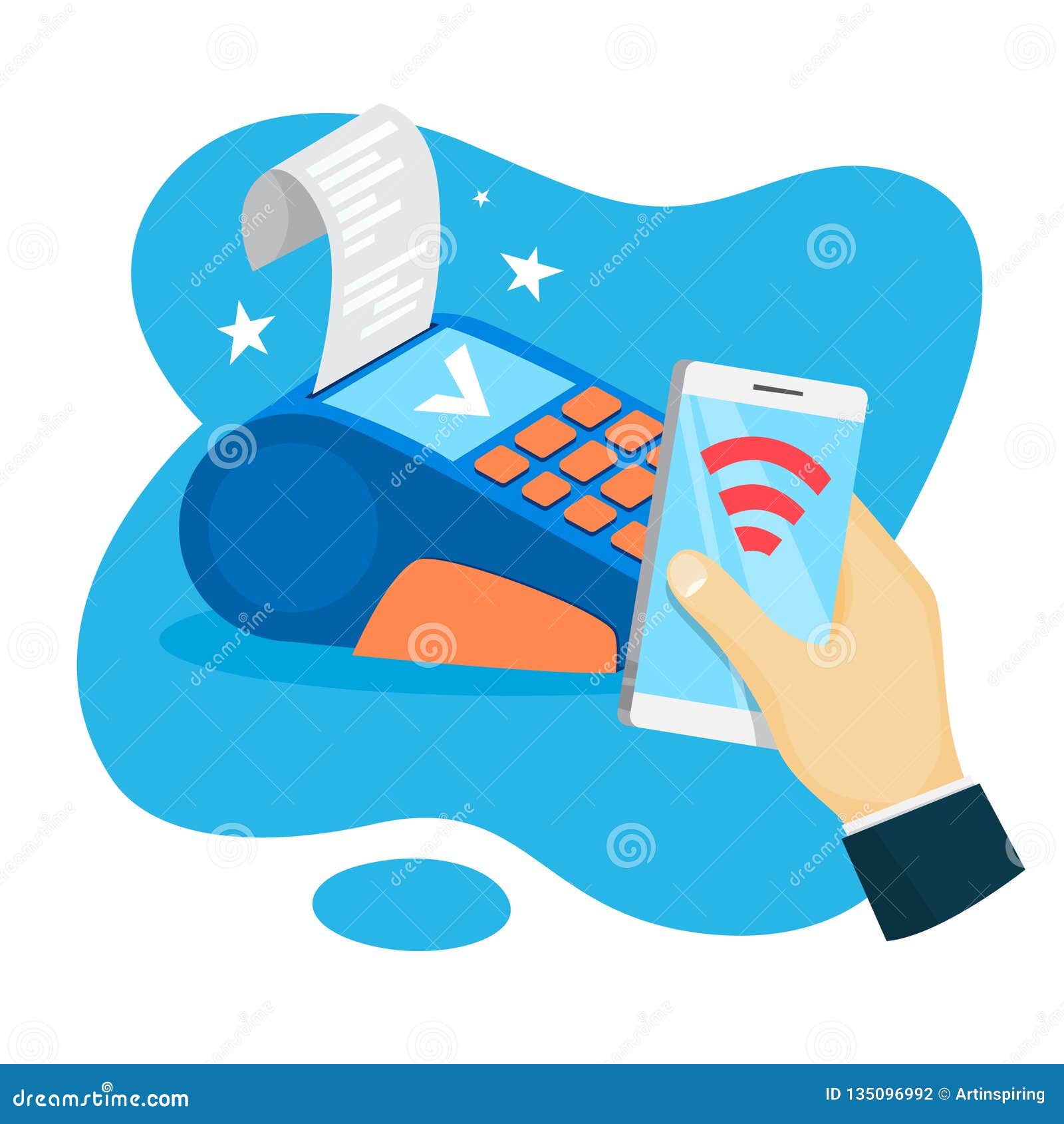 Mobile Payment. Digital Money Transaction through Device Stock Vector ...