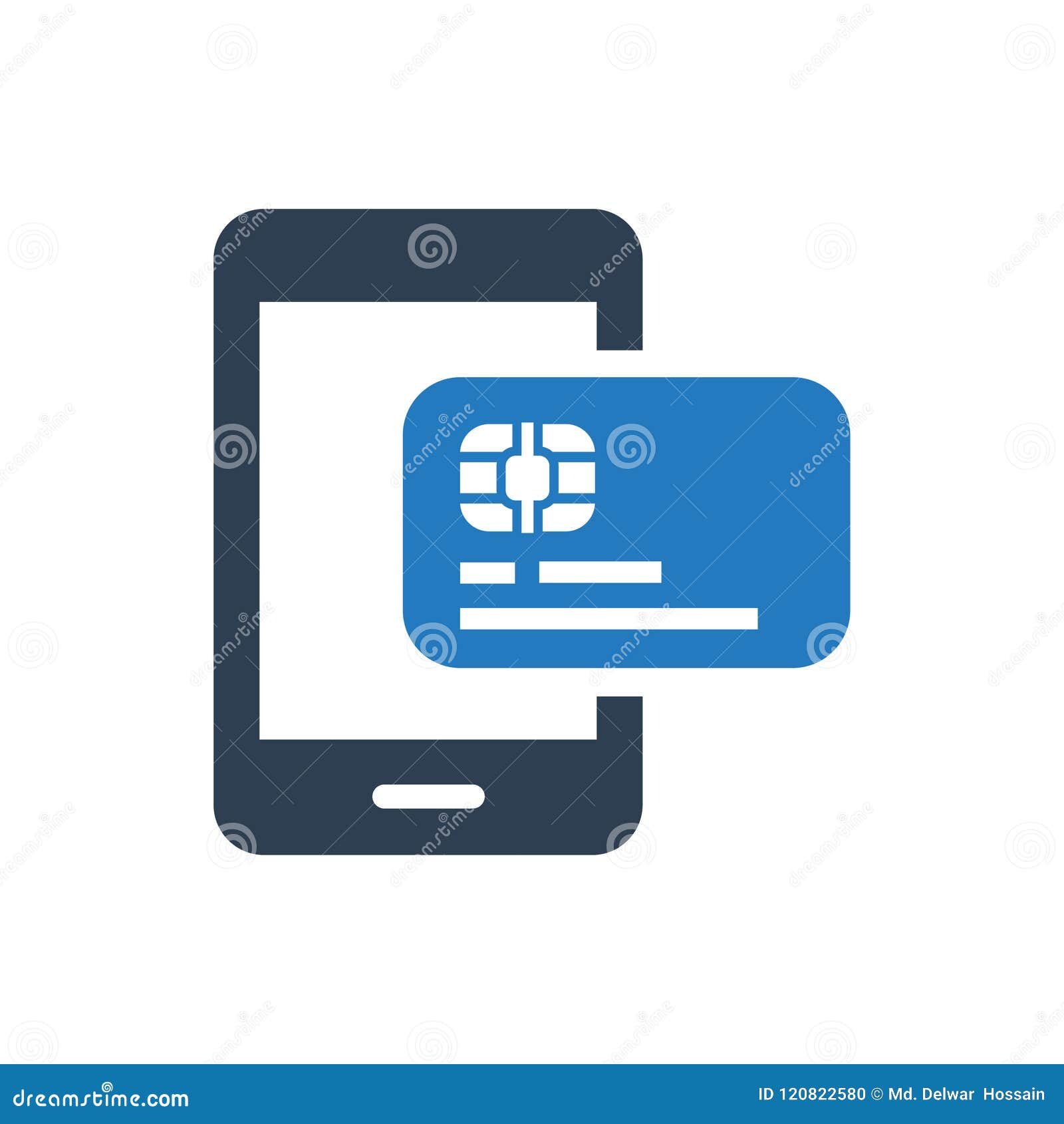 Mobile Payment Icon stock vector. Illustration of bank - 120822580