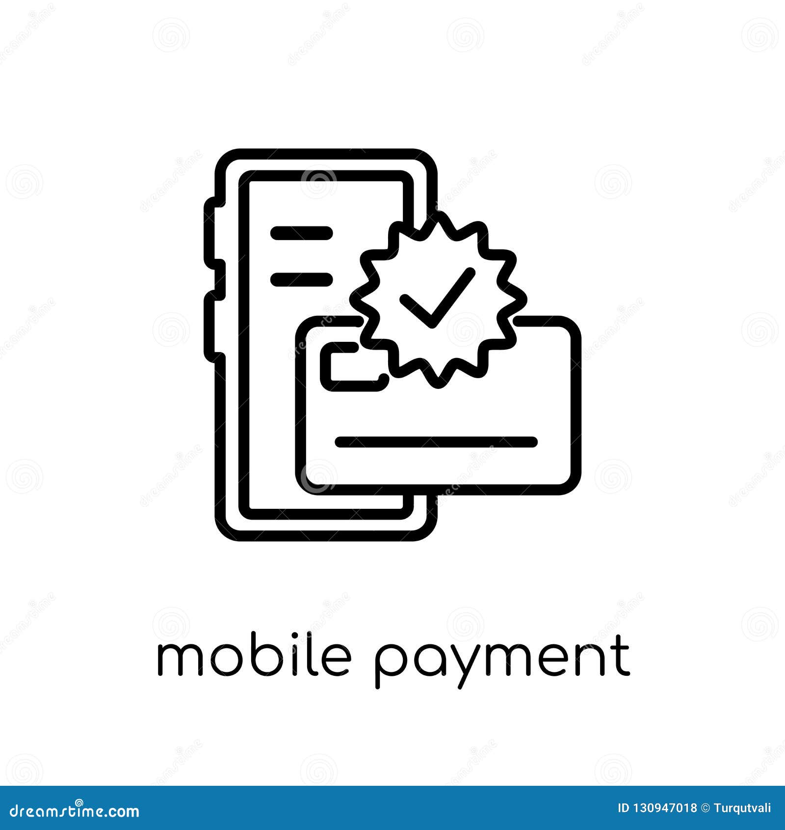 Mobile Payment Icon from Collection. Stock Vector - Illustration of electronic, isolated: 130947018