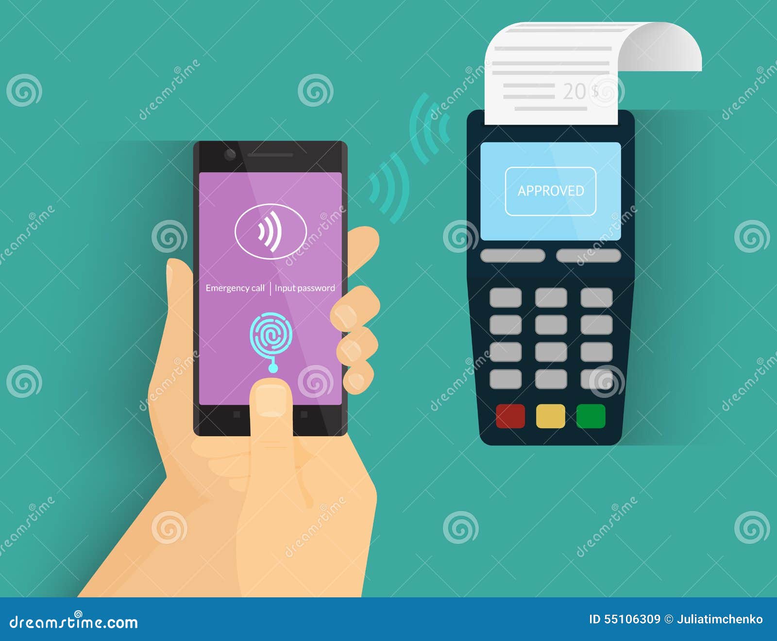 Mobile Payment Concept. Receipt. Pay Bills On Line. Internet Banking ...