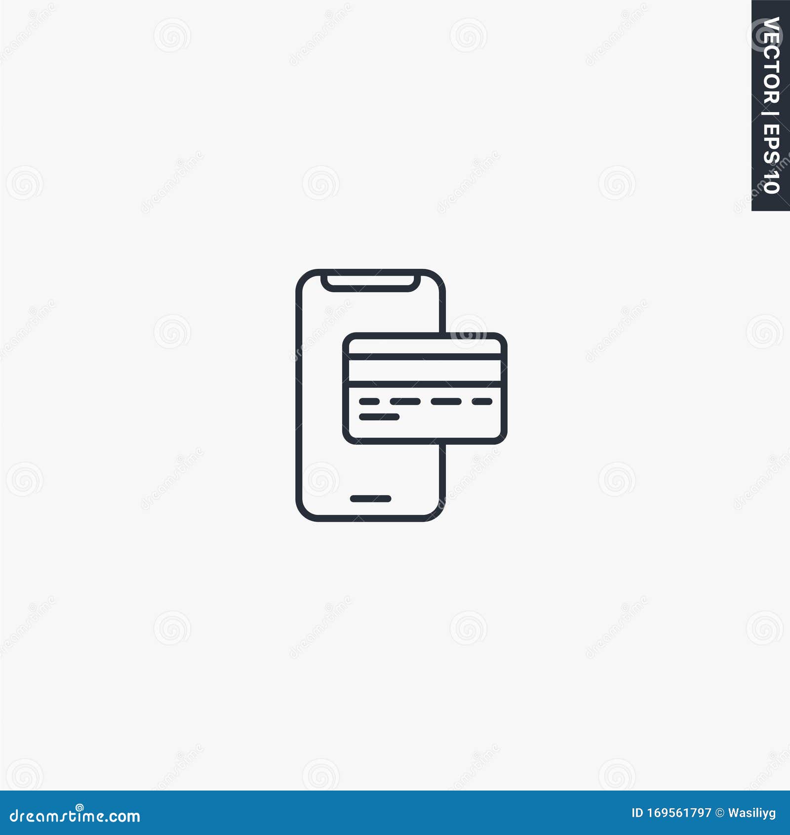 Mobile payment icon stock vector. Illustration of isolated - 169561797