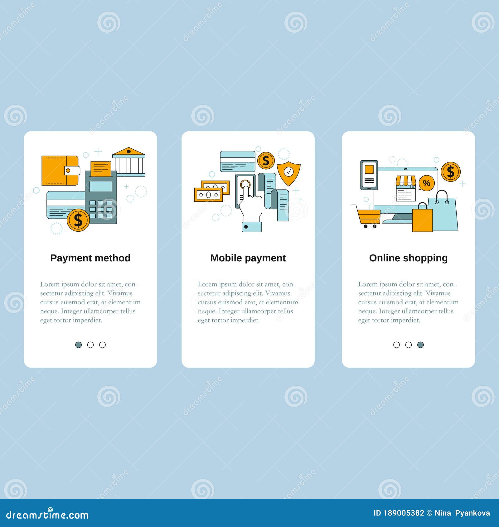 Mobile Payment, Online Shopping, Payment Method Concepts Stock Vector ...