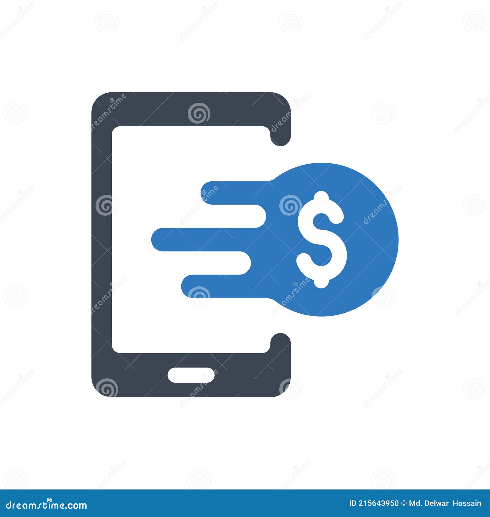 Mobile Payment send icon stock vector. Illustration of send - 215643950