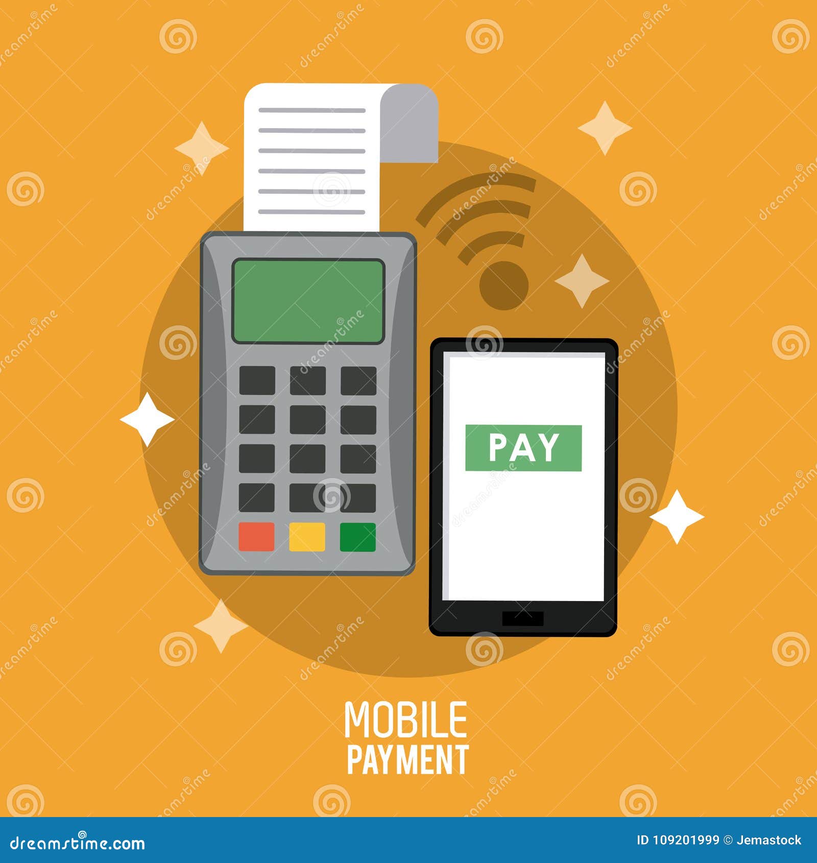 Mobile payment technology stock vector. Illustration of retail - 109201999