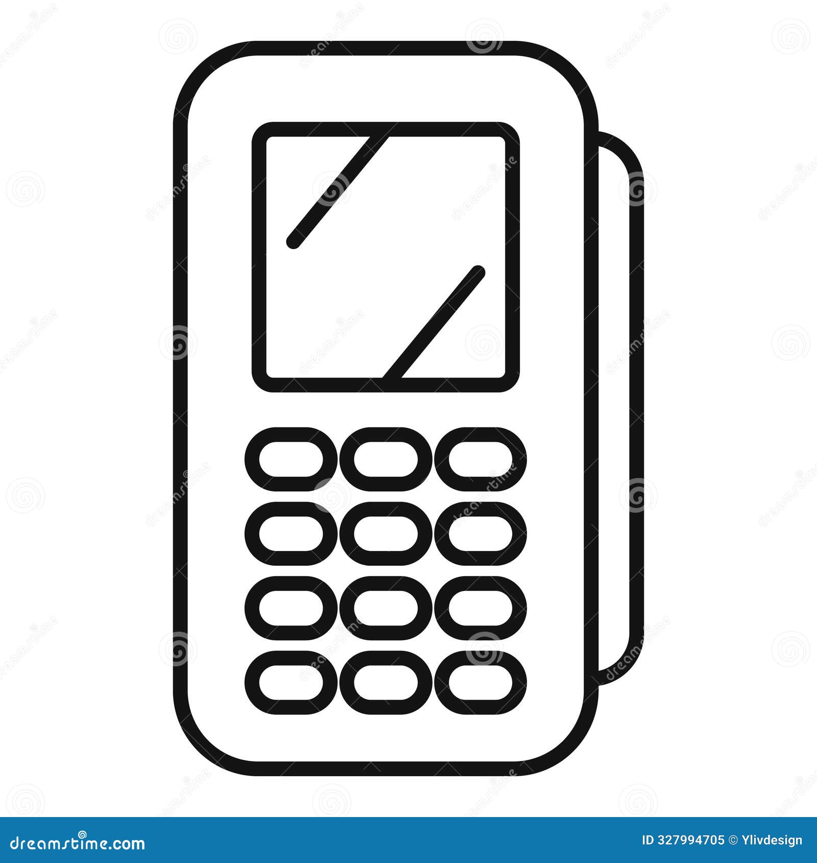 Mobile Payment Terminal Showing Successful Transaction Icon Stock ...