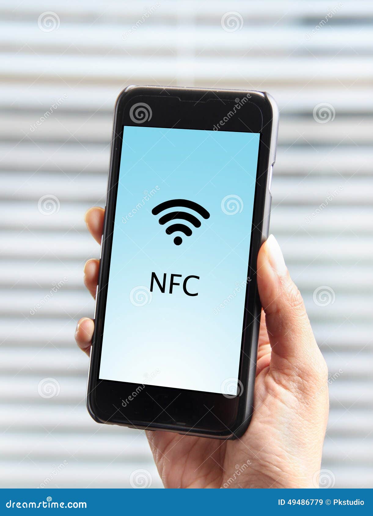 Mobile payment using NFC stock image. Image of personal - 49486779