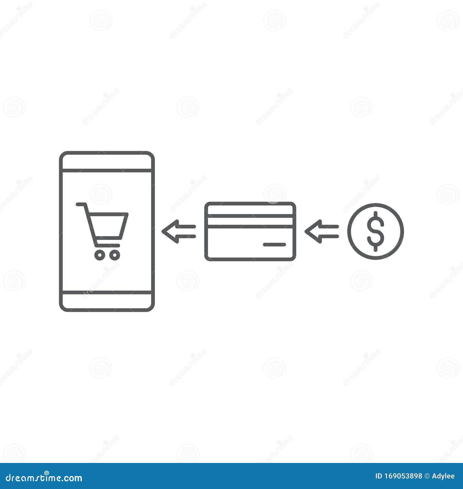 Mobile Payment Vector Icon Symbol Transaction Isolated on White ...