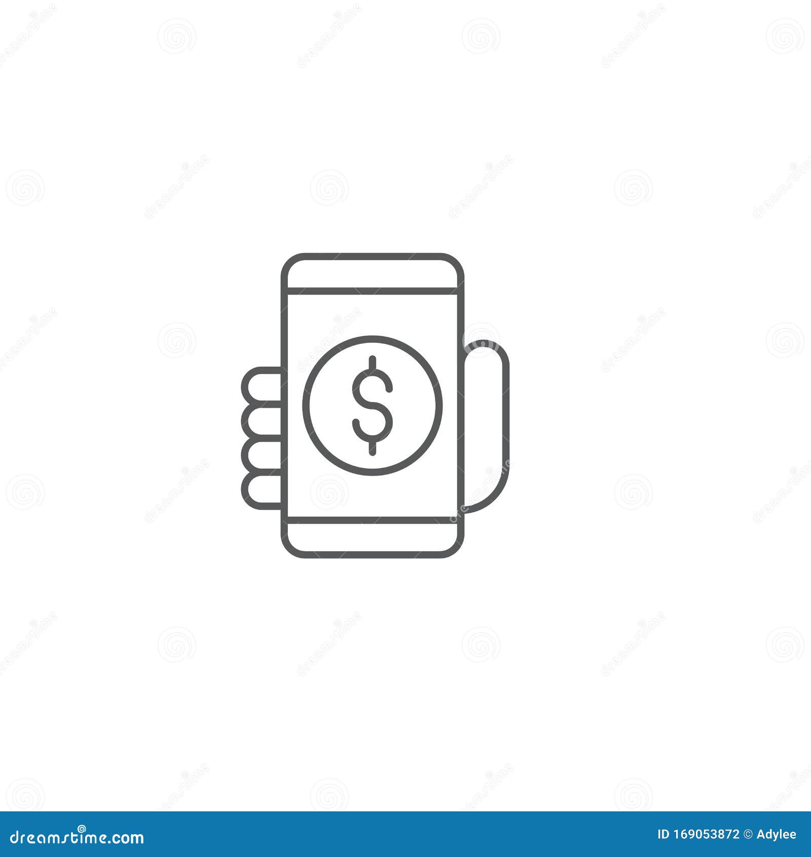 Mobile Payment Vector Icon Symbol Transaction Isolated on White ...