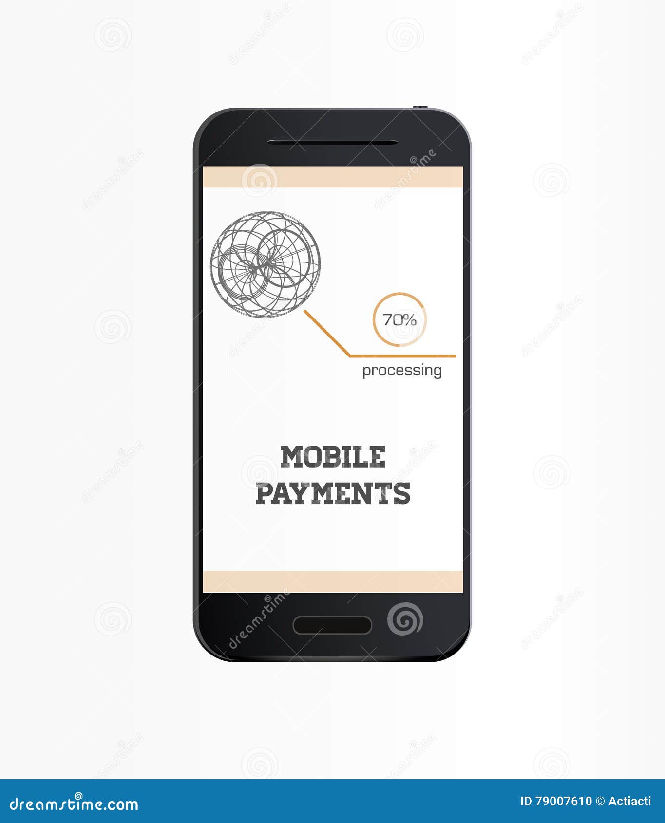 Mobile Payment Vector Illustration Stock Vector - Illustration of ...