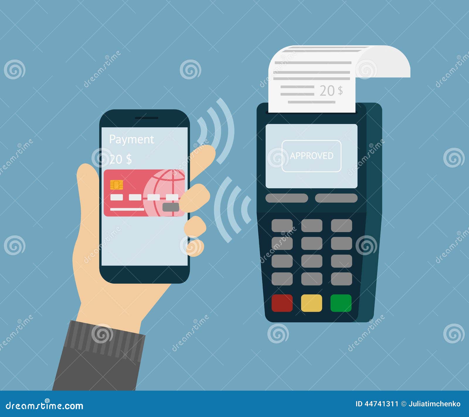 Mobile Payment Concept. Receipt. Pay Bills On Line. Internet Banking ...