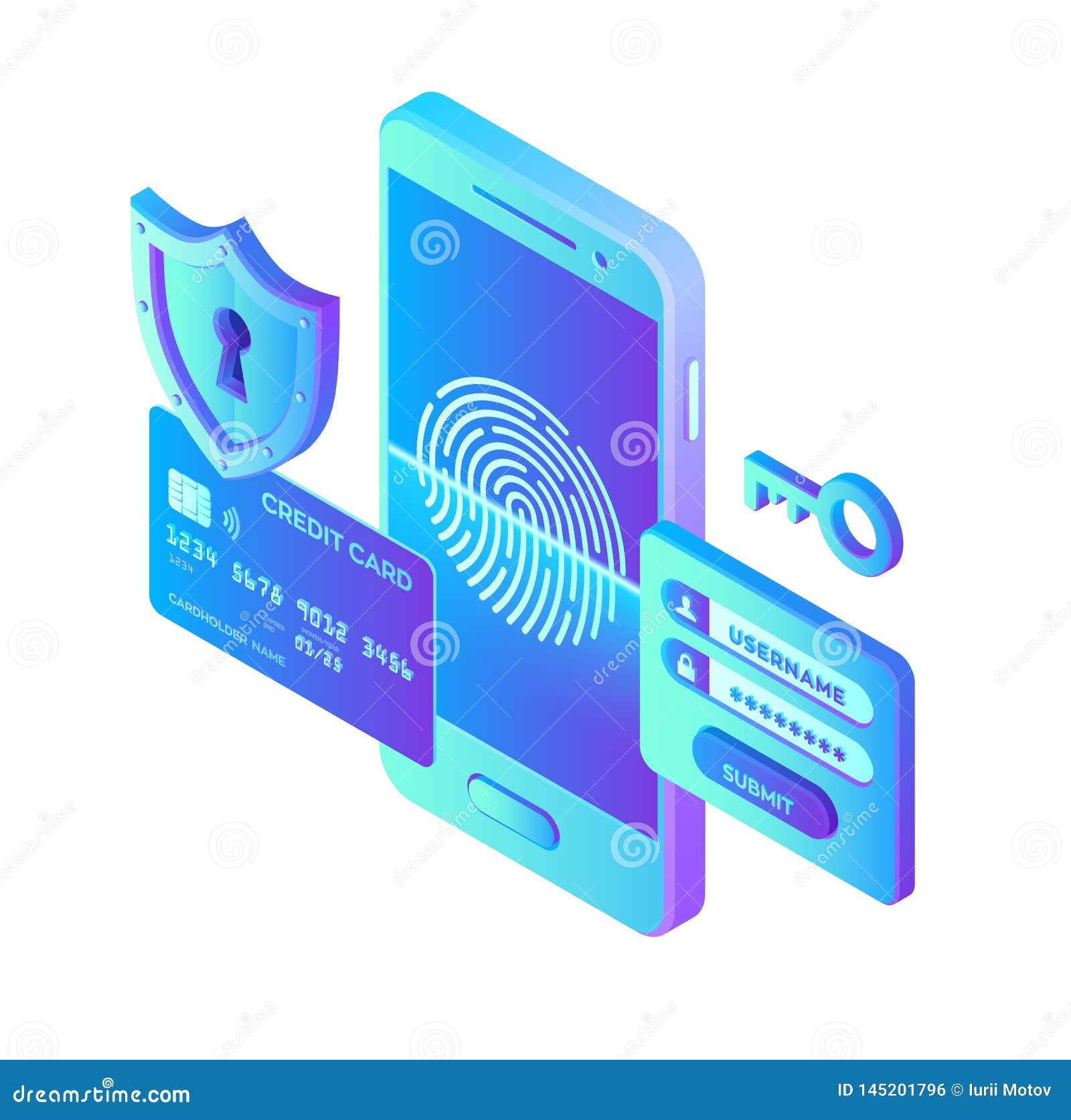 Mobile Payments. Data Protection Concept. Personal Data Protection ...