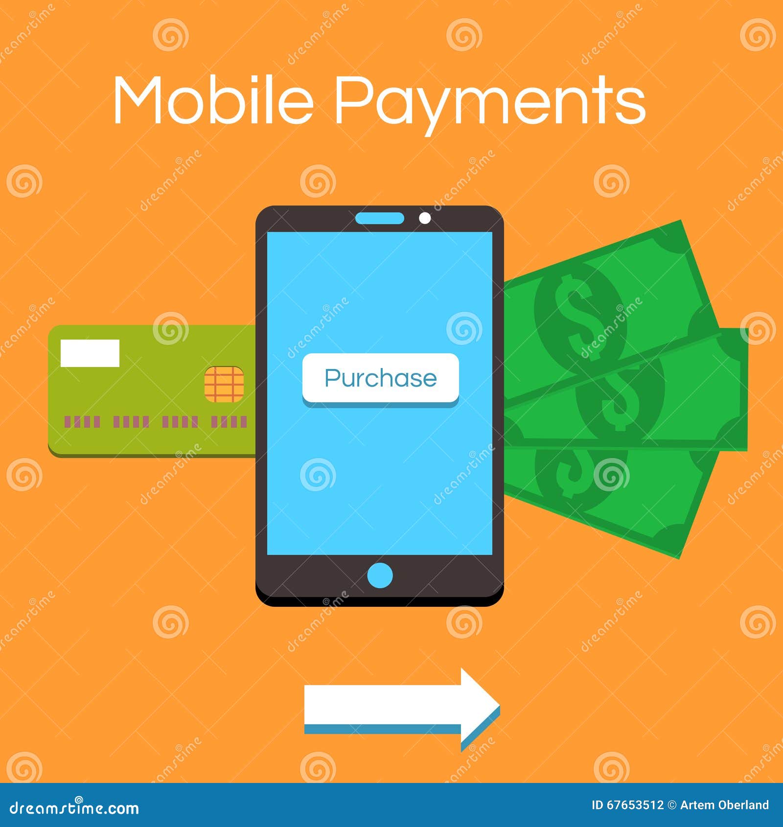 Mobile Payments and Mobile Transactions Stock Illustration ...