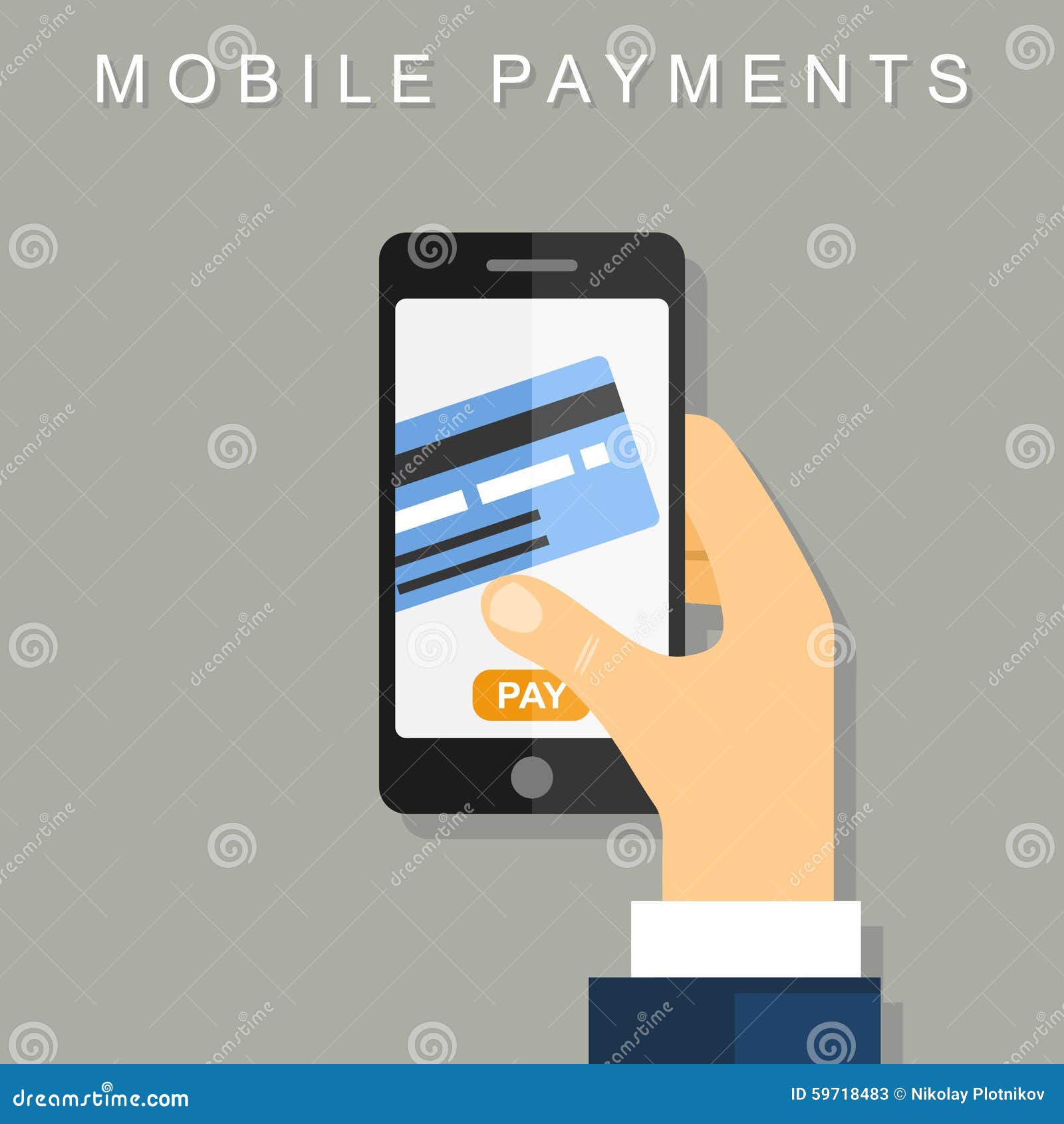 Mobile Payments. Vector Illustration. Flat Desing Stock Vector ...