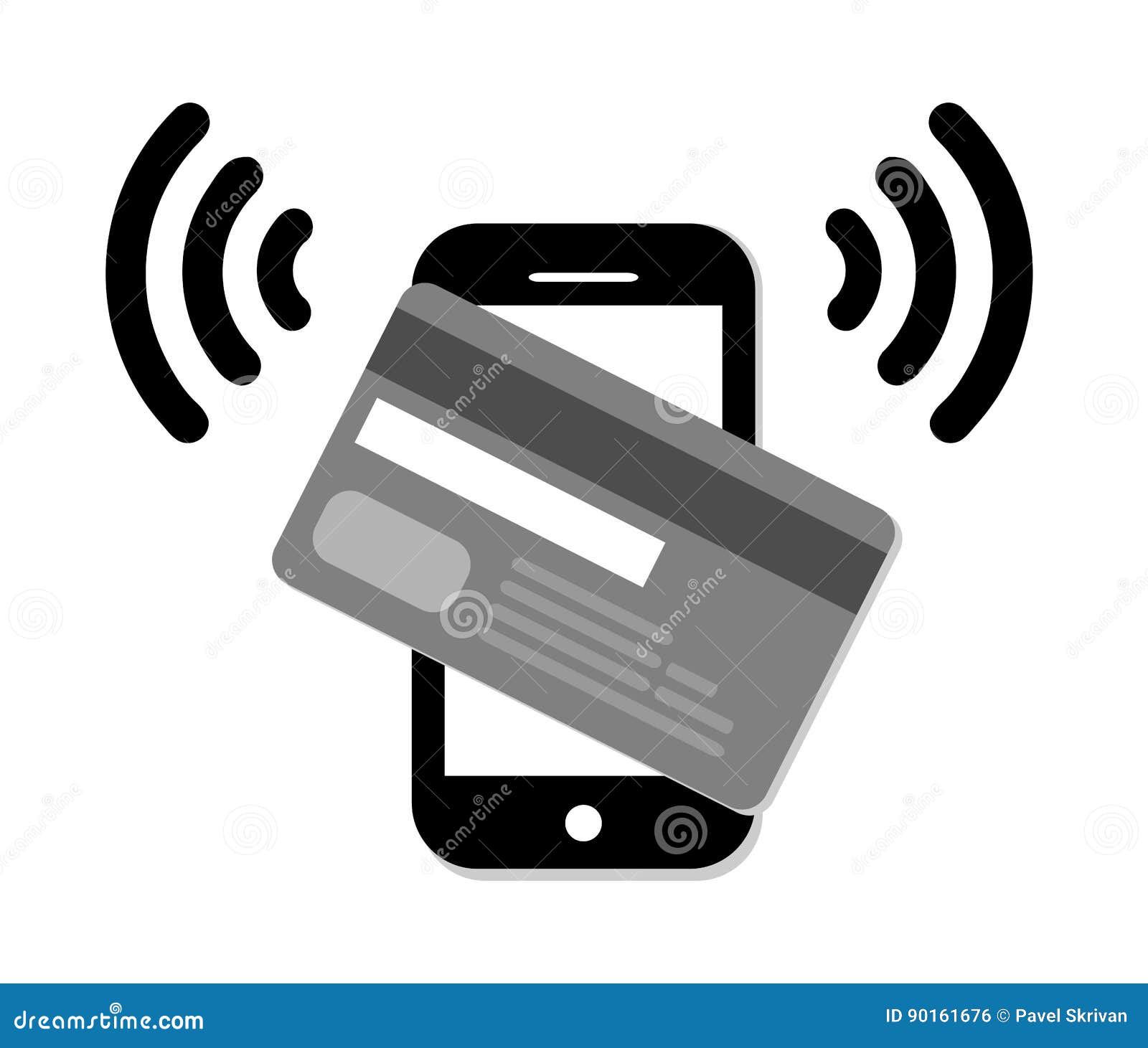 Mobile paypass stock illustration. Illustration of plastic - 90161676