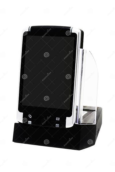 Mobile PC in Cradle (isolated) Stock Image - Image of personal ...