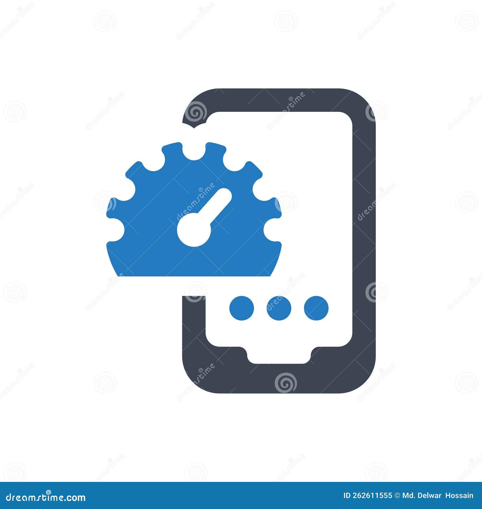 Mobile Performance Speed Icon Stock Vector - Illustration of phone ...