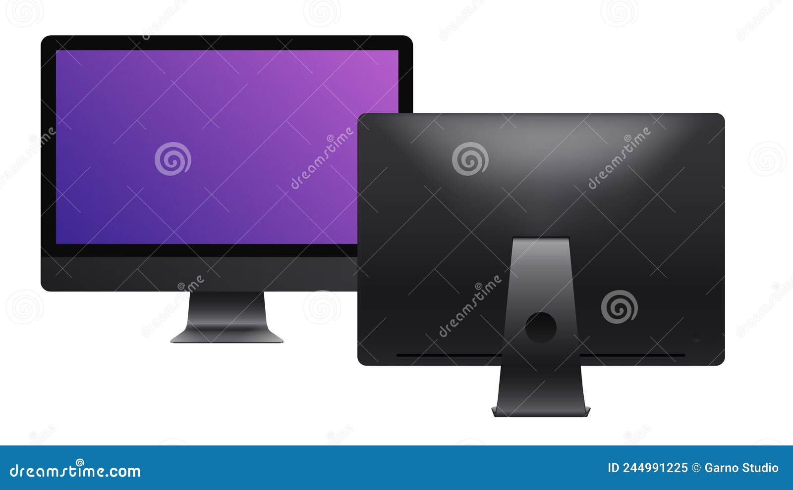 Mobile Personal Computer. Front and Rear View, New Model 2020 Stock ...