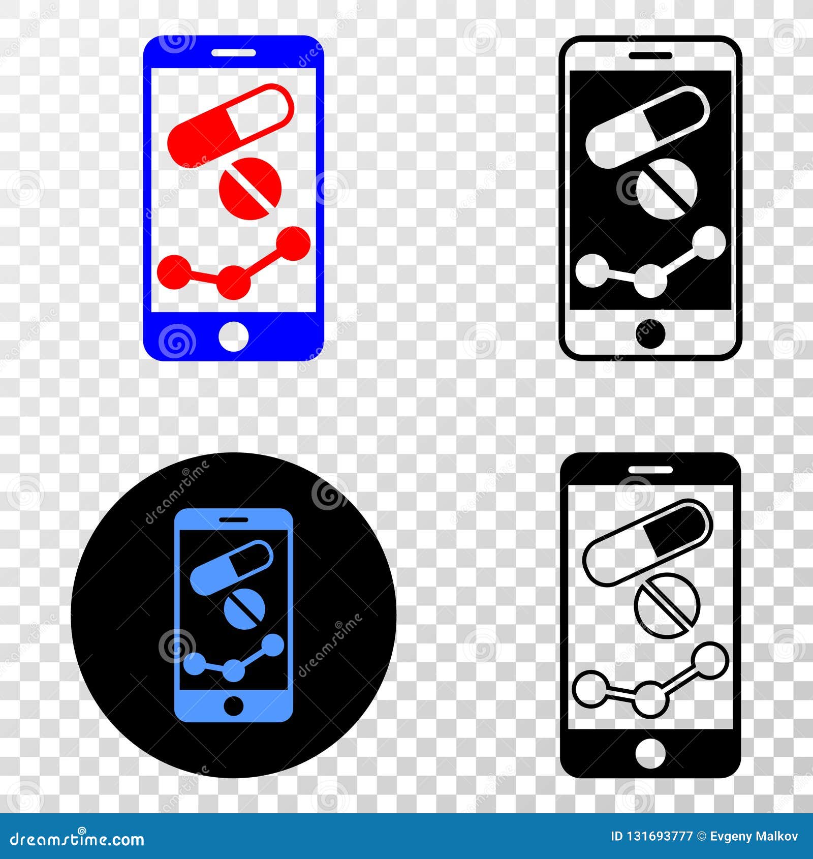 Mobile Pharmacy Chart Vector EPS Icon with Contour Version Stock Vector ...