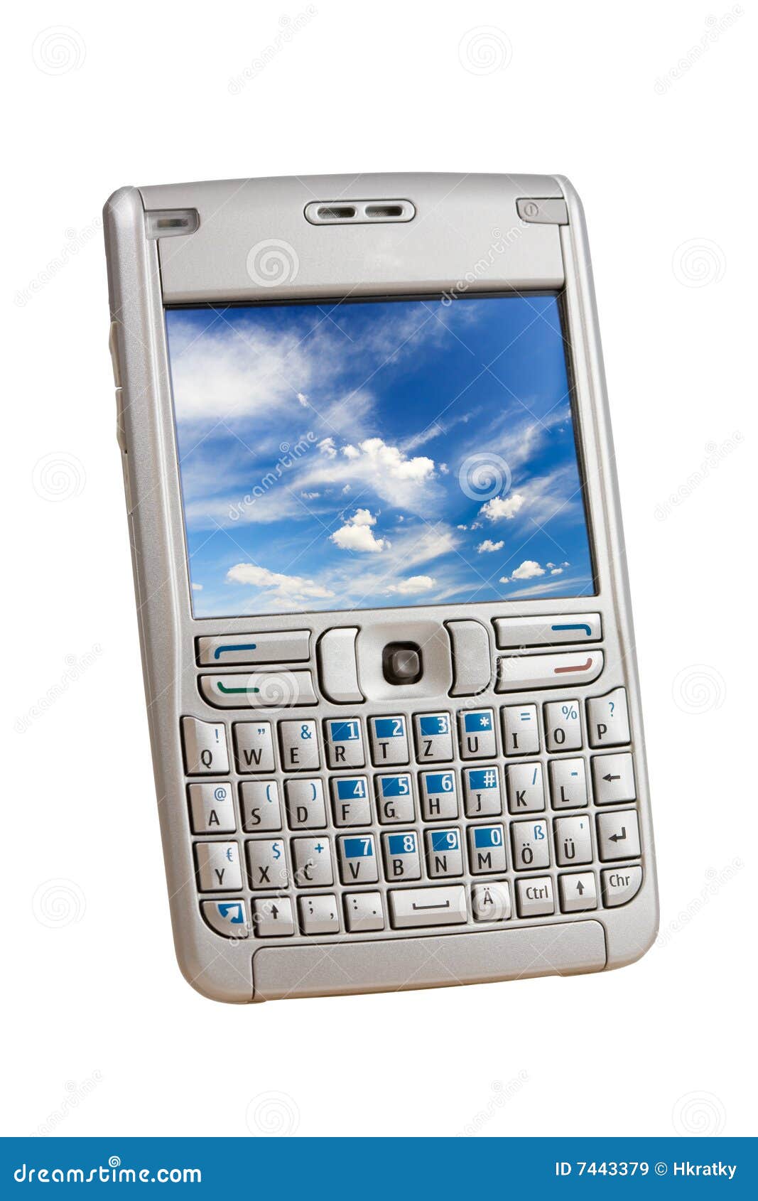 Mobile Phone stock image. Image of clouds, clipping, phone - 7443379