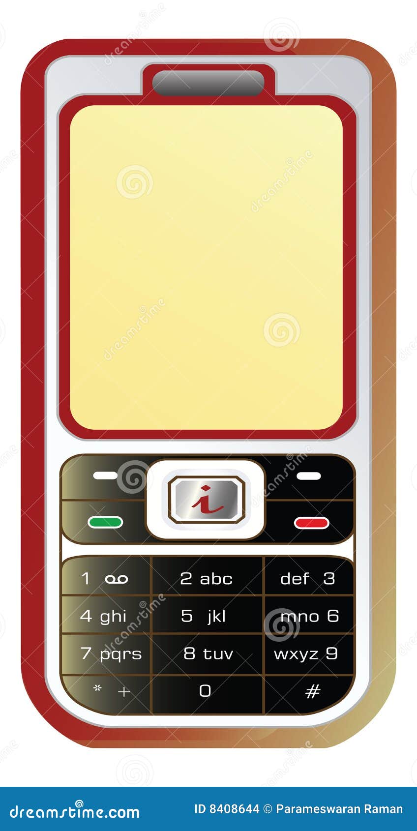 Mobile phone stock vector. Illustration of phone, buttons - 8408644