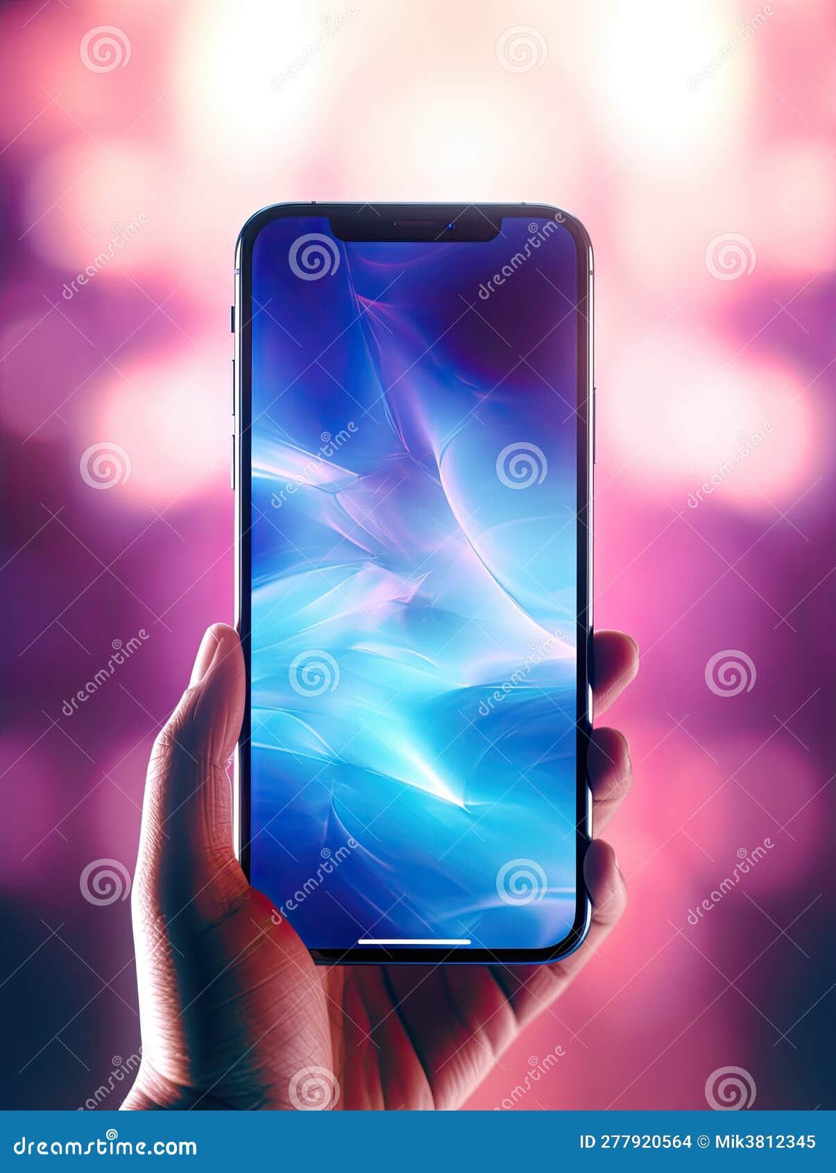 Mobile Phone with Abstract Background for Wallpaper. Stock Illustration ...