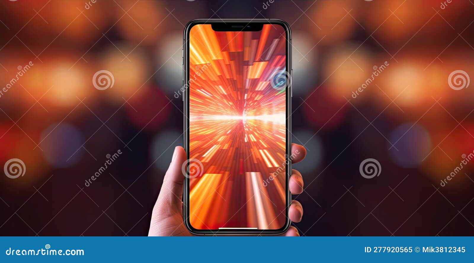 Mobile Phone with Abstract Background for Wallpaper. Stock Illustration ...