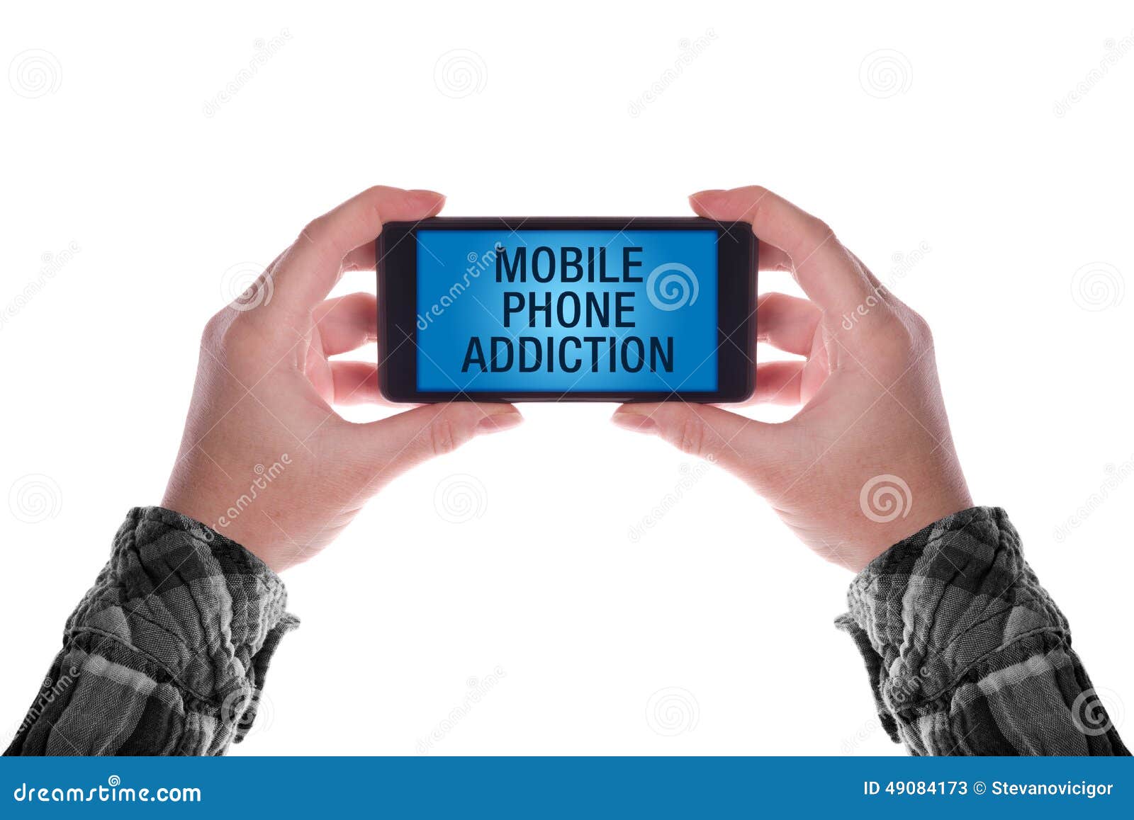 Mobile Phone Addiction stock image. Image of cell, networking - 49084173