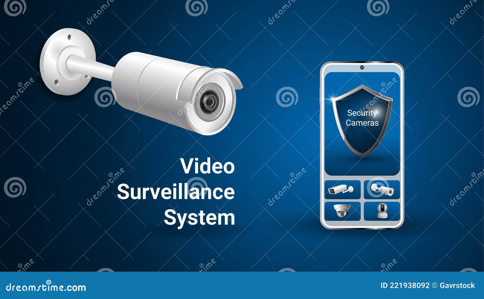 Mobile Phone with an App for Video Surveillance Systems. Realistic CCTV ...
