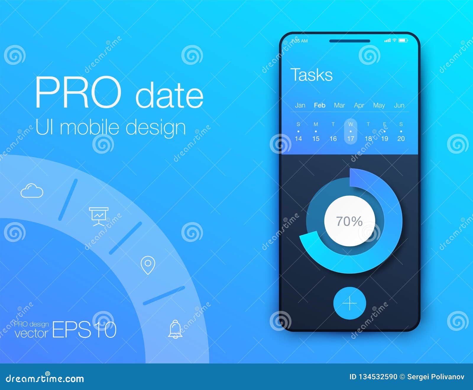 Mobile Phone Application for Analytics. Stock Vector Stock Vector ...