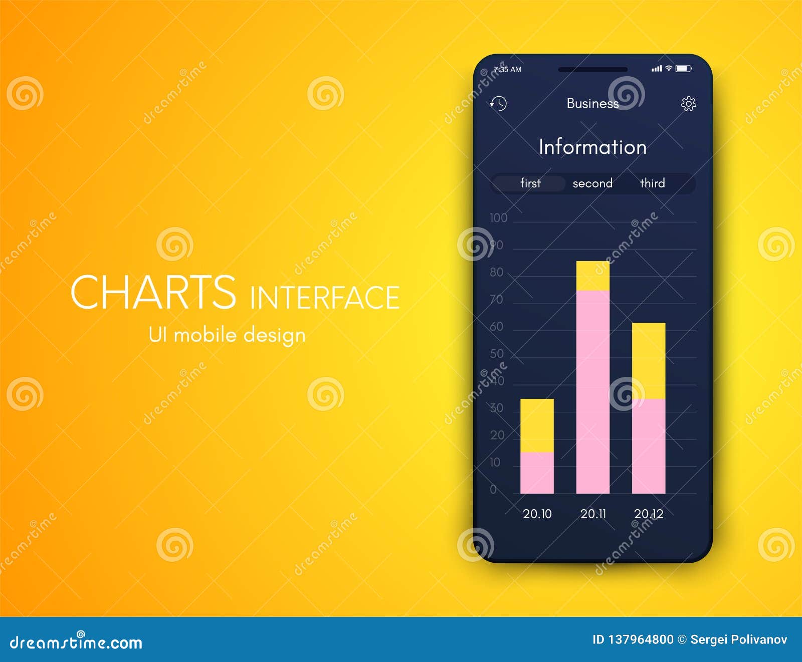 Mobile Phone Application for Analytics. Stock Vector Stock Vector ...